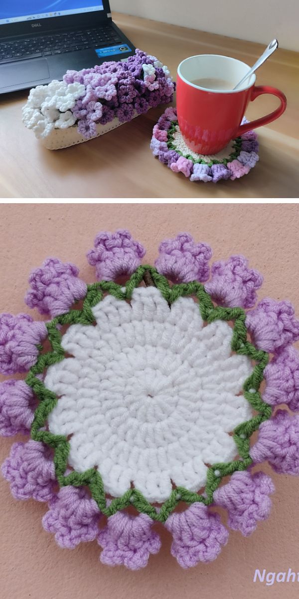 15 Decorative Flower Crochet Coasters