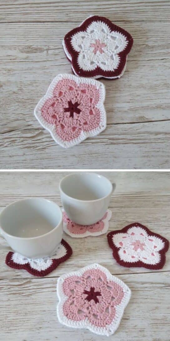15 Decorative Flower Crochet Coasters