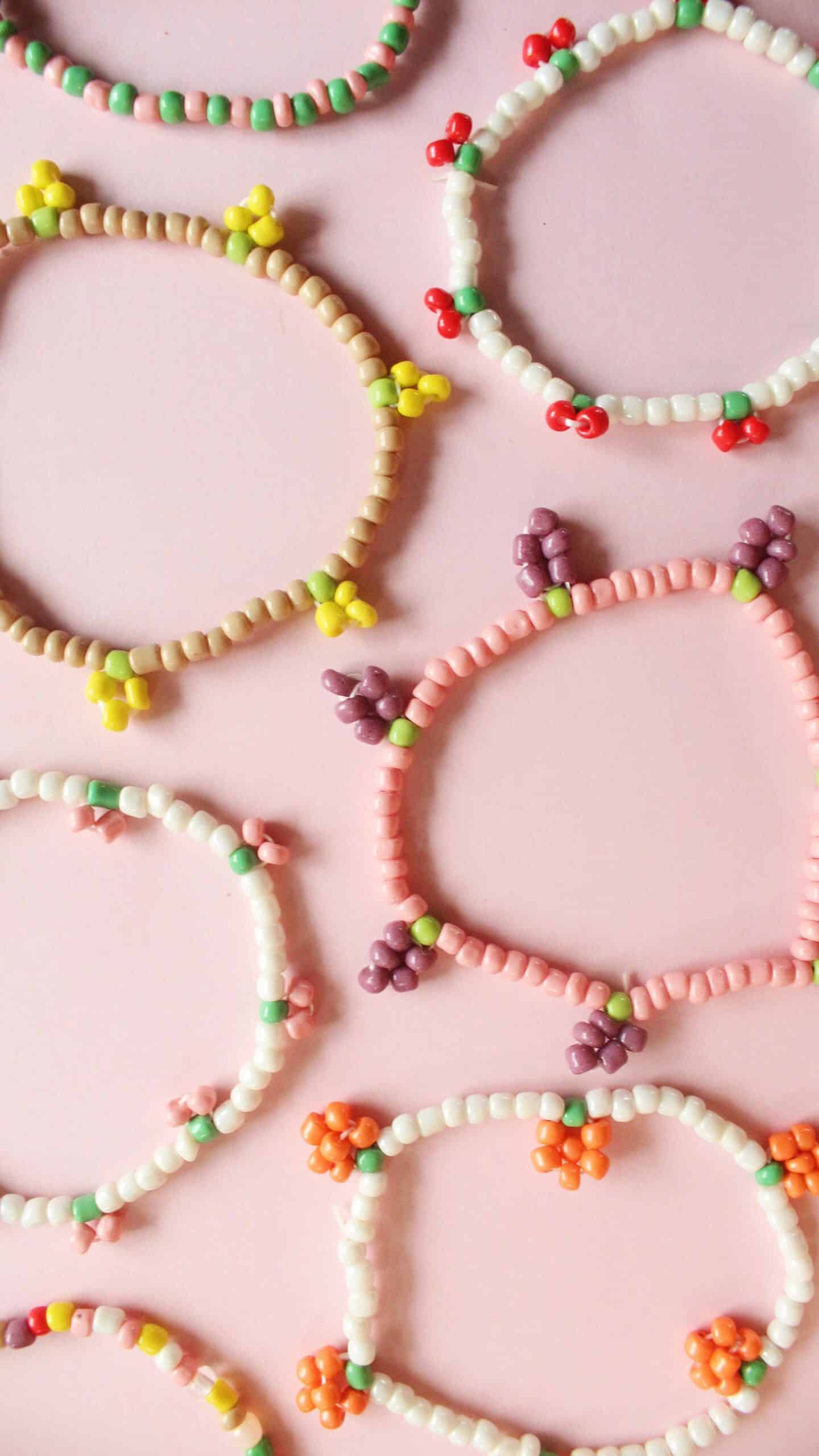 DIY Beaded Fruit Bracelets with Seed Beads