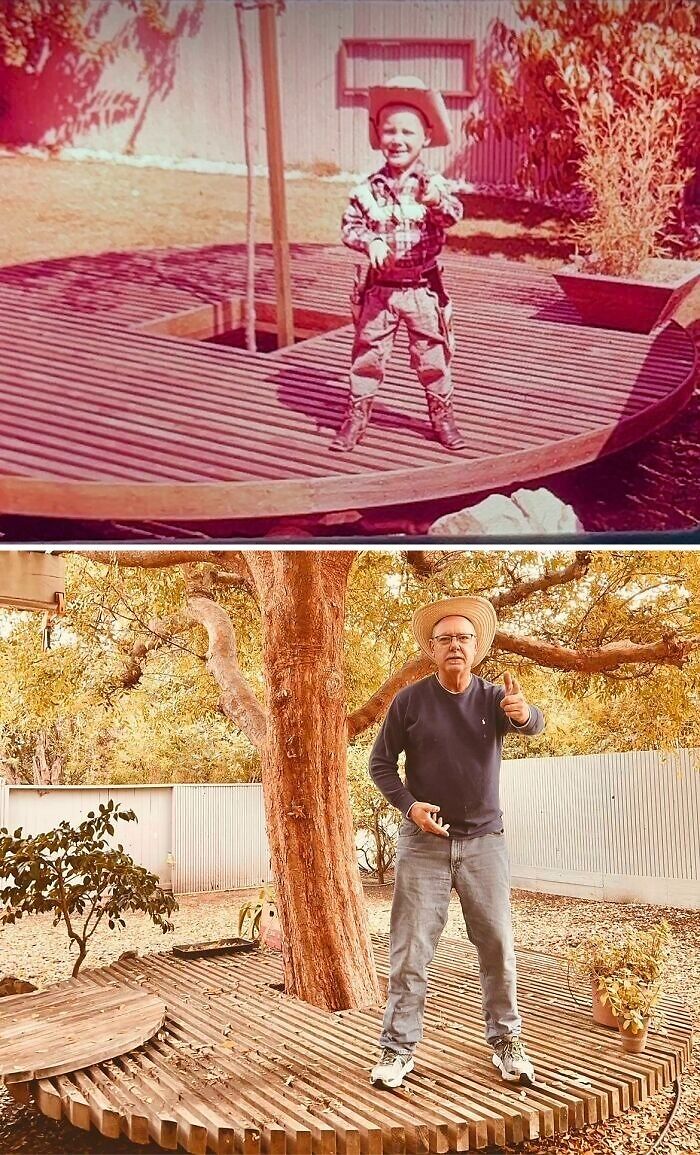 10 People Shared Before And After Pictures Of Trees Growing Through The ...