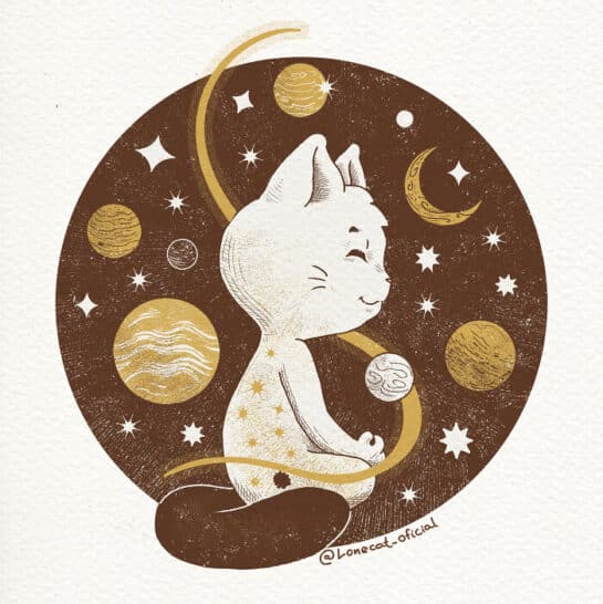 I Make Cute Illustrations Featuring An Introverted Cat That Is Just ...