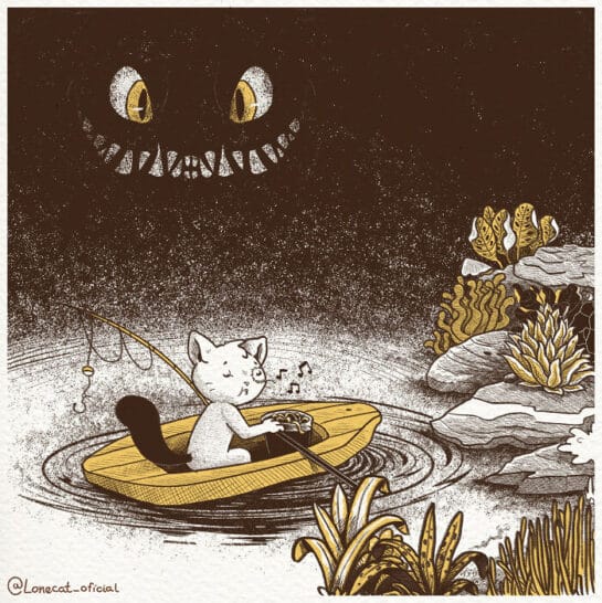 I Make Cute Illustrations Featuring An Introverted Cat That Is Just ...