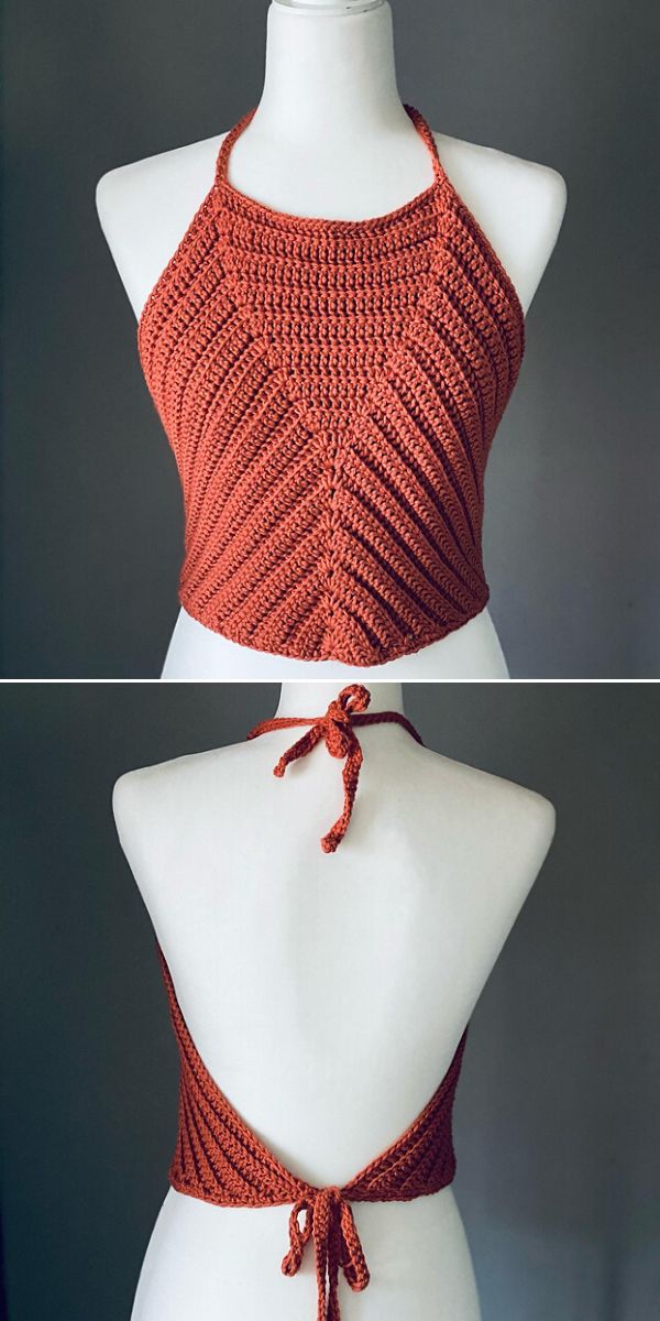 12 Summer Crochet Halter Tops for Comfy Wearing & Hot Outfits