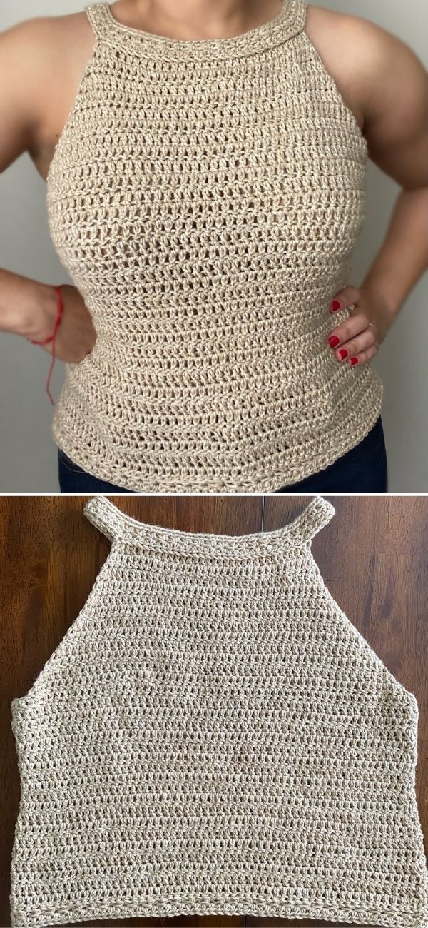 12 Summer Crochet Halter Tops for Comfy Wearing & Hot Outfits
