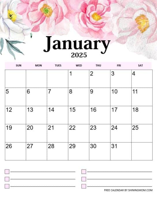 21 Creative and Free Printable Calendar Templates for Everyone