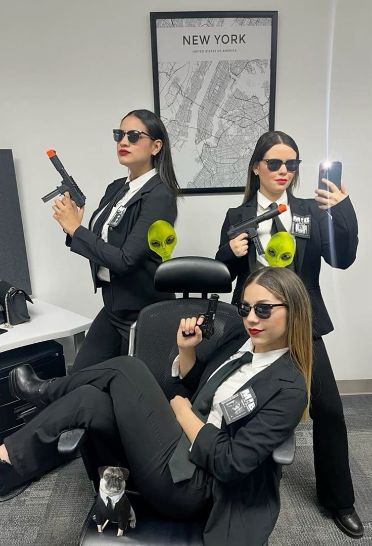 Go Bold with a Men in Black Costume Theme for Your Girl Group