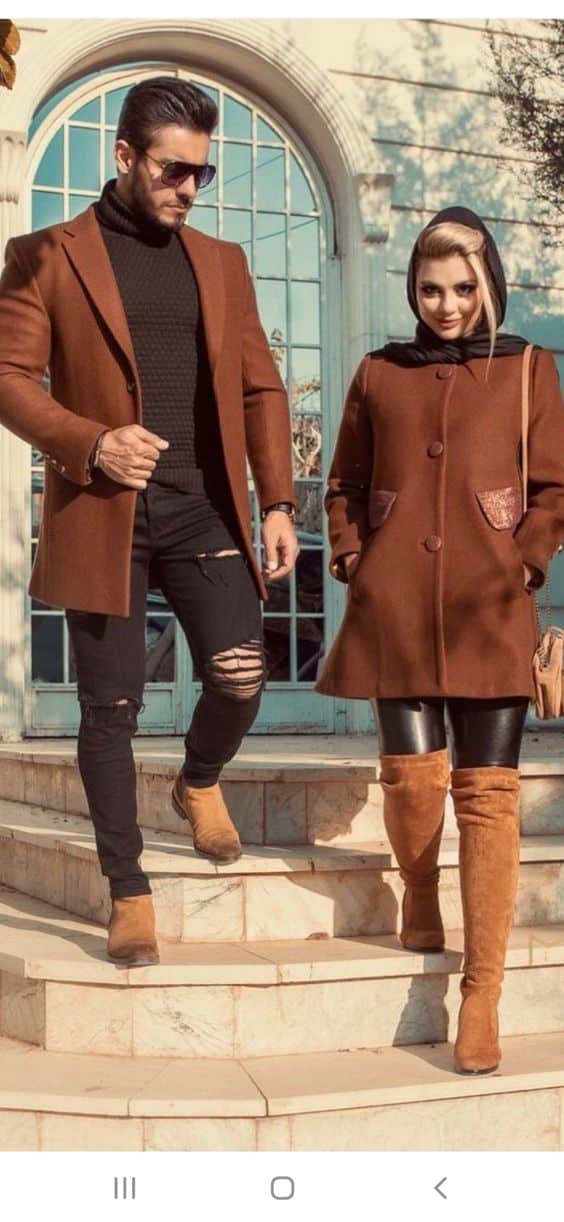 Matching Outfits for Couples let you bundle up together in cute Winter ...