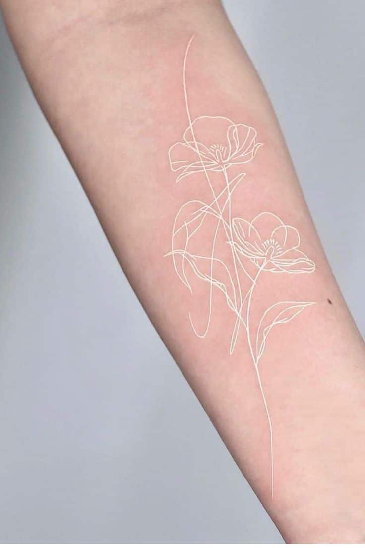 Ethereal Elegance: Stunning White Ink Tattoos That Illuminate Skin with ...