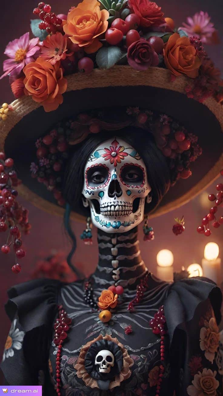 The Most Stunning Candy Skull Costumes Youll Want To Try This Year 7495