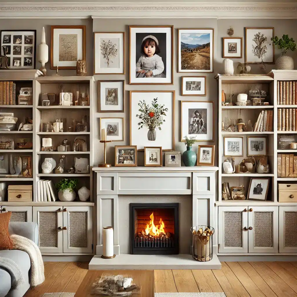 Ideas Of Living Room Built-Ins with Fireplace That Look Warm!